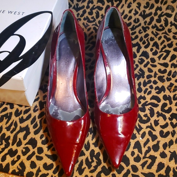 Nine West | Shoes | Burgundydark Red Nine West Patent Heels | Poshmark